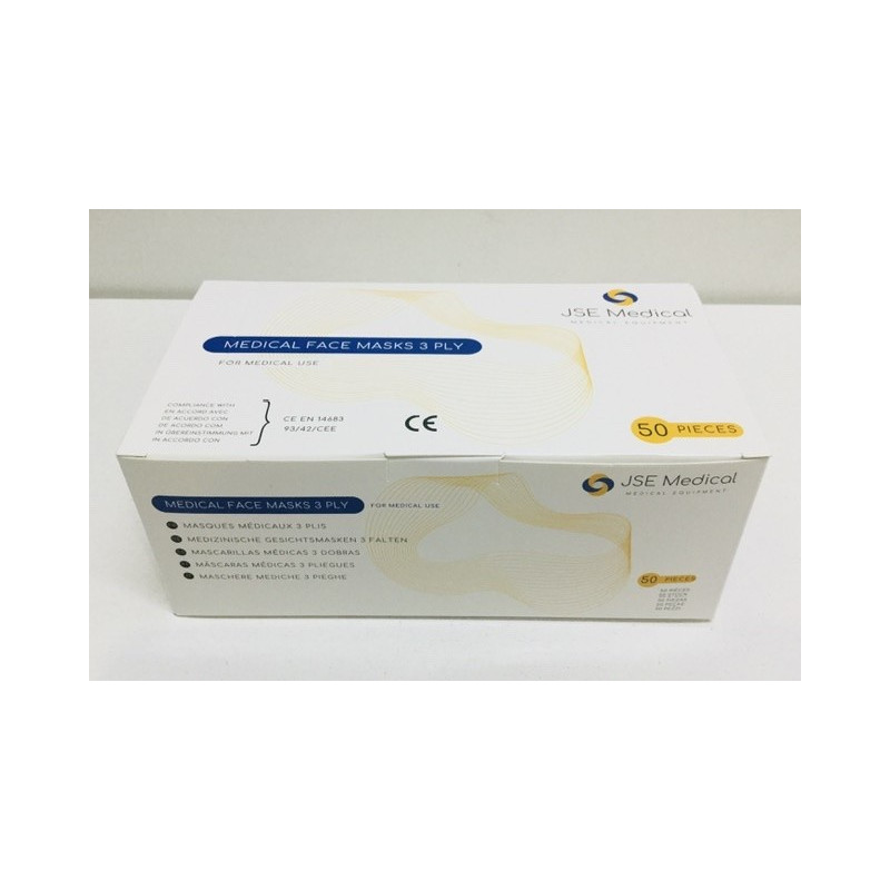 Surgical Masks RED UNIR Type IIR Box of 50