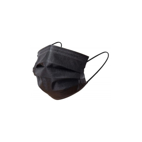 Black Surgical Masks UNIR Type IIR 2R Box of 50