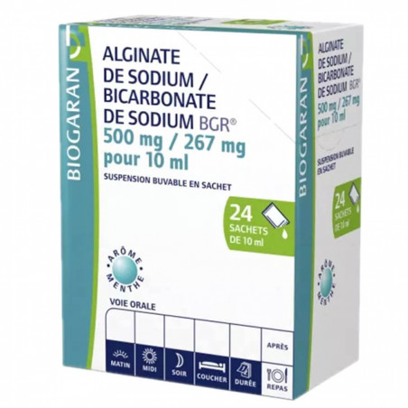 Sodium alginate / Sodium bicarbonate Oral suspension in sachet Mint 24 ...